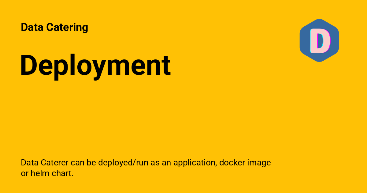 Deployment - Data Catering